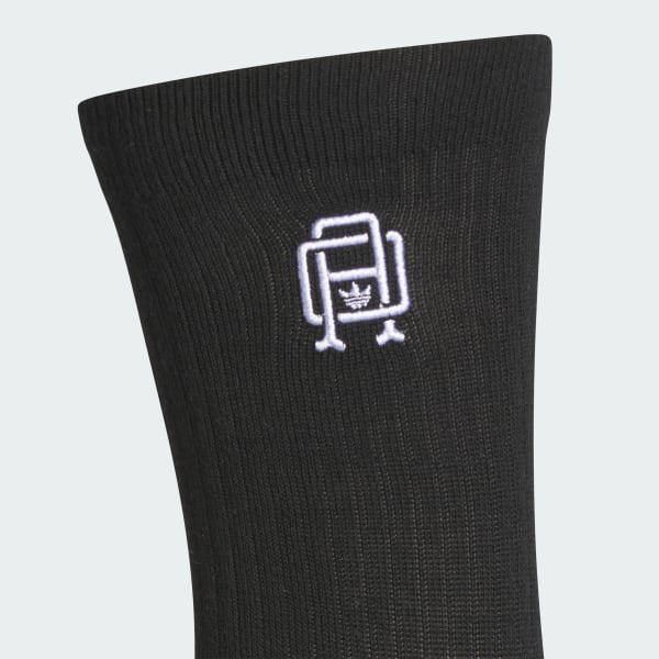 adidas Originals Collegiate Crest 3-Pack Crew Socks - Black | Free ...