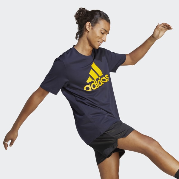 adidas Essentials Single Jersey Big Logo Tee - Blue | adidas Australia