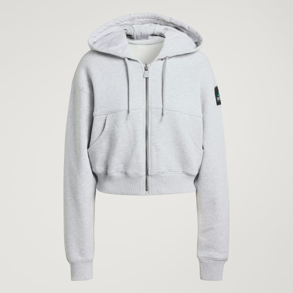 Moletom Capuz Cropped EQT - Cinza adidas | adidas Brasil
