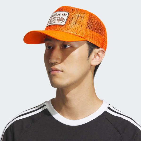 adidas Worldwide Full-Mesh Trucker Hat - Orange | Free Shipping with ...