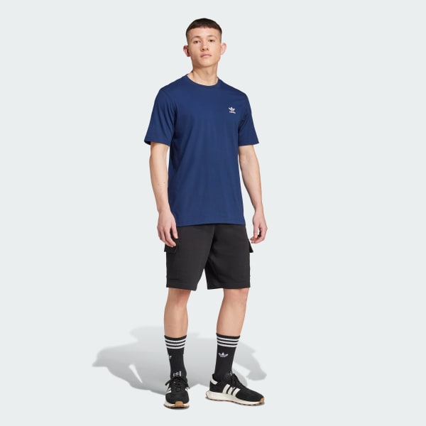 adidas Trefoil Essentials Tee - Blue | Free Shipping with adiClub ...