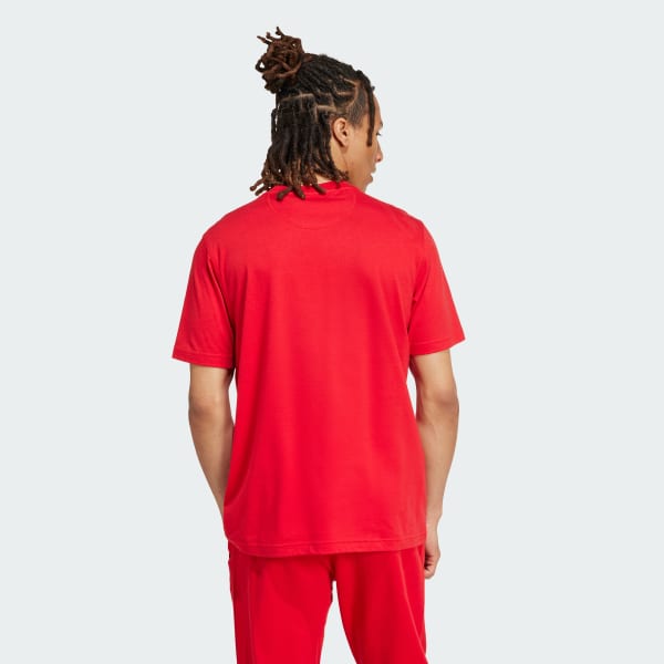 Camiseta Trefoil Essentials - Vermelho adidas | adidas Brasil
