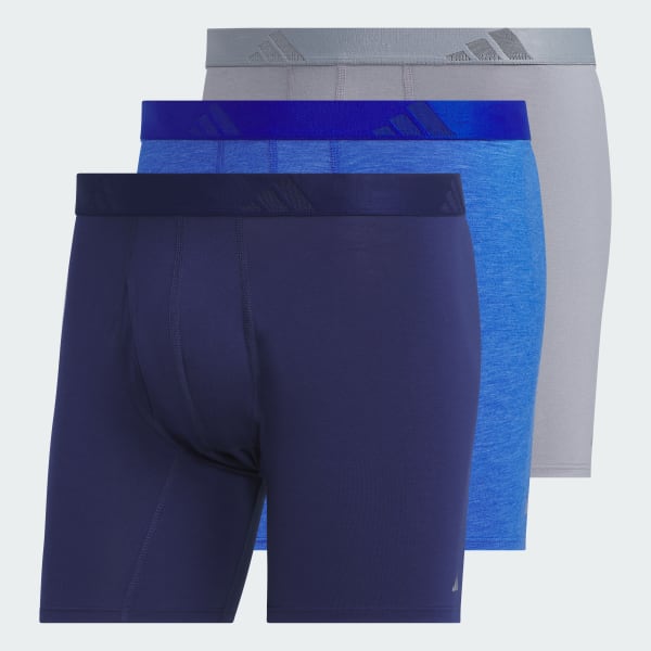 adidas Luxe Comfort 3-Pack Boxer Briefs - Blue | Free Shipping with ...