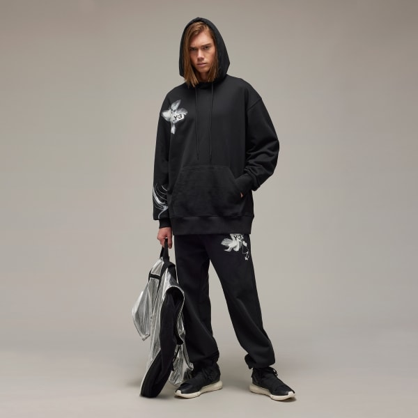 アディダス Y-3 Graphic French Terry Hoodie - ブラック アディダス Y-3 Graphic French Terry Hoodie - ブラック