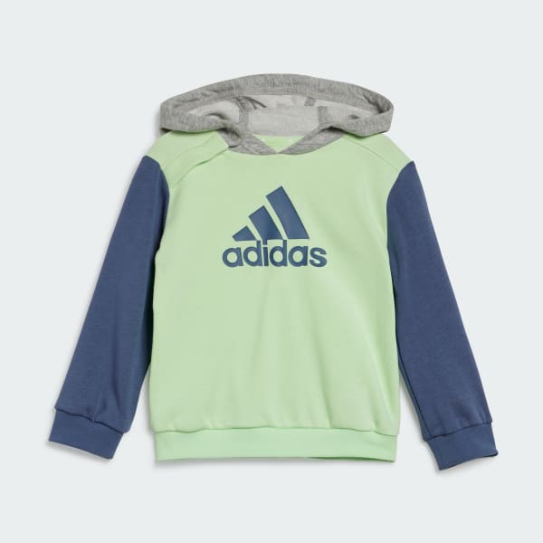 adidas Essentials Colorblock Jogger Set Kids - Green | Free Delivery ...