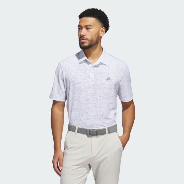 adidas Ultimate365 Power Grid Print Polo Shirt - White | adidas Australia