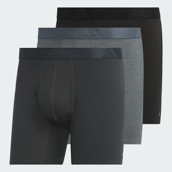 adidas Luxe Comfort 3-Pack Boxer Briefs - Grey | Free Shipping with ...