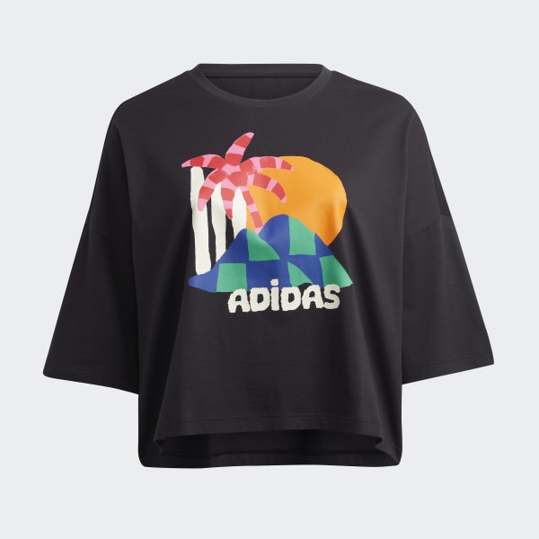 adidas x FARM Rio Graphic Tee (Plus Size) - Black | Free Shipping with ...
