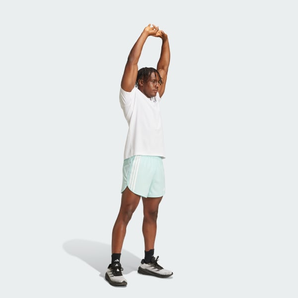 Shorts Own the Run Três Listras - Turquesa adidas | adidas Brasil