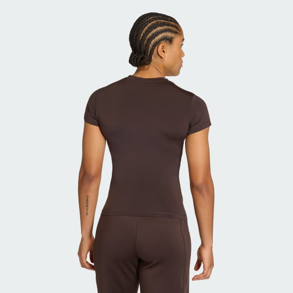 adidas Power Essentials Workout Contour T-Shirt - Brown | Free Shipping ...