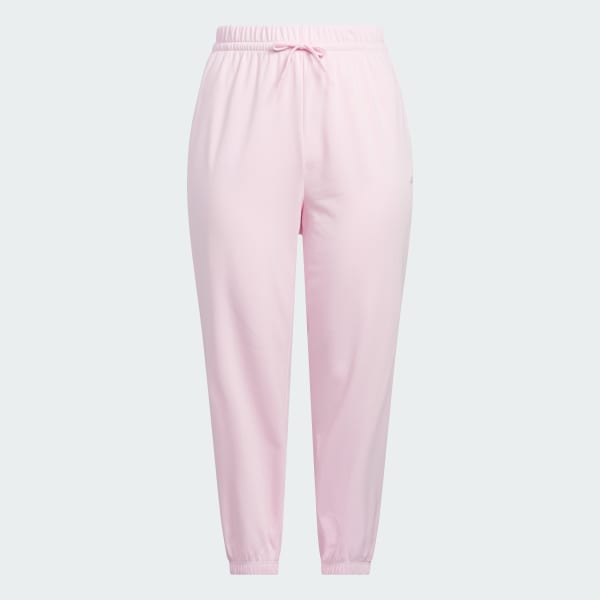 adidas Essentials Inclusive Small Logo French Terry Cuffed Pants - Pink ...