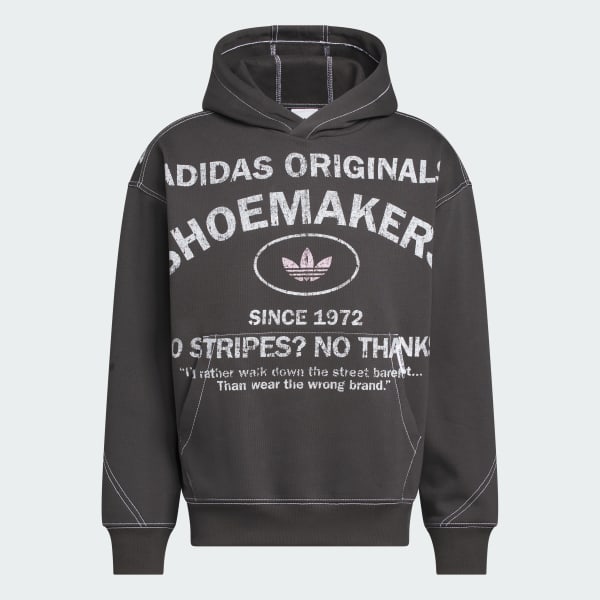 adidas ORIGINALS SHOEMAKER GRAPHIC HOODIE - Black | Free Shipping with ...