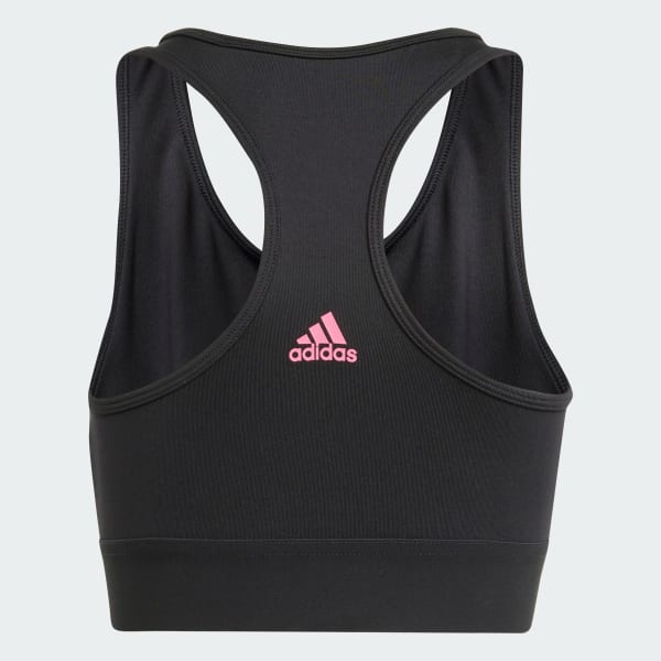 adidas Sports Single Jersey Fitted Bra Top - Black | adidas UK