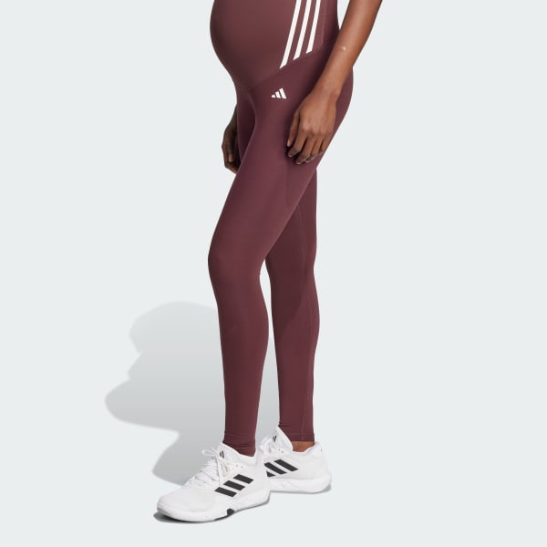adidas Optime Essentials Full-Length Leggings – Umstandsmode - Weinrot ...