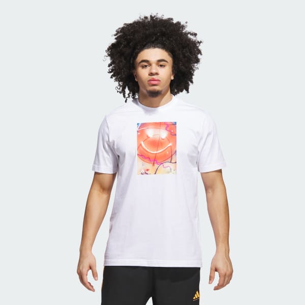 adidas Basketball Is Happiness Graphic Tee - White | Free Shipping with ...