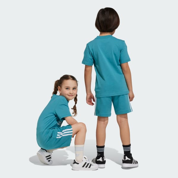 adidas Adicolor Shorts and Tee Set - Turquoise | adidas UK