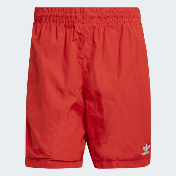 adidas Trefoil Essentials Woven Shorts - Red | Free Shipping with ...