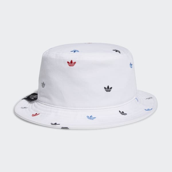 adidas Allover Print Trefoil Bucket Hat - White | Free Shipping with ...