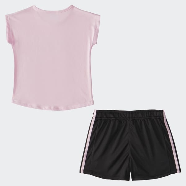 adidas IG GPHIC TEE MESH SHORT SET - Pink | Kids' Training | adidas US