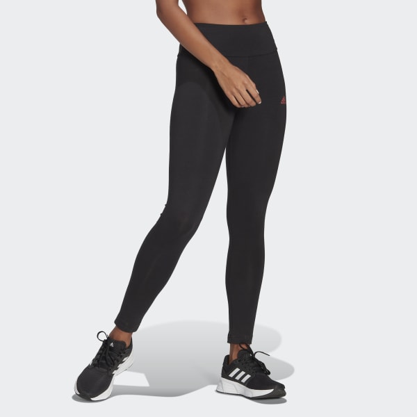 adidas ESSENTIALS HIGH-WAISTED LOGO LEGGINGS - Black | Free Shipping ...