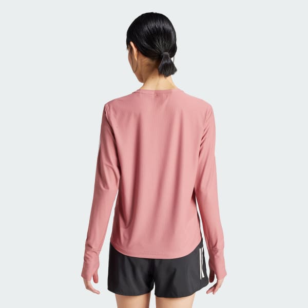 adidas Own The Run Long Sleeve Tee - Red | adidas Australia