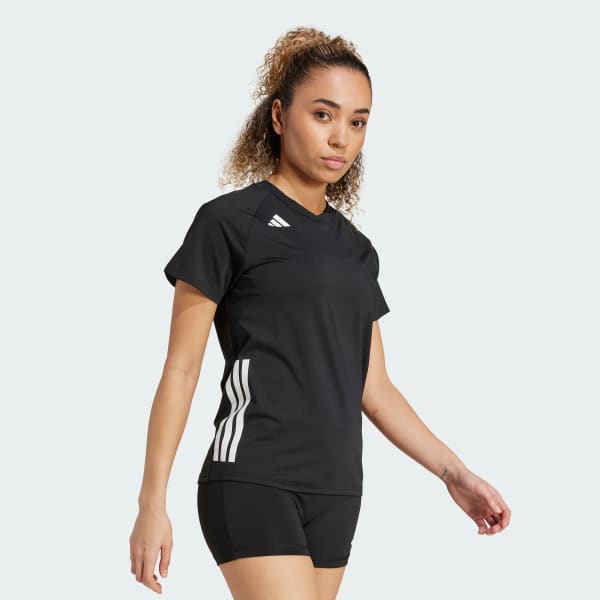 adidas HILO Short Sleeve Volleyball Jersey - Black | Free Shipping with ...