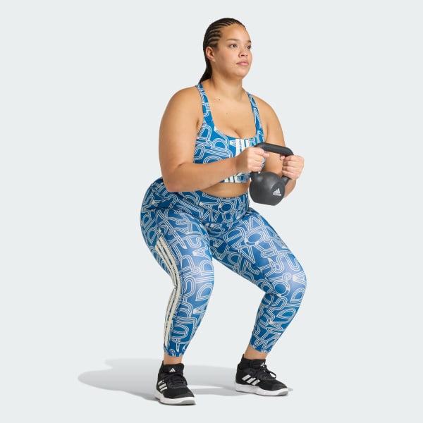 ADIDAS x FARM RIO OPTIME LEGGINGS (PLUS SIZE) - Blue | Free Shipping ...