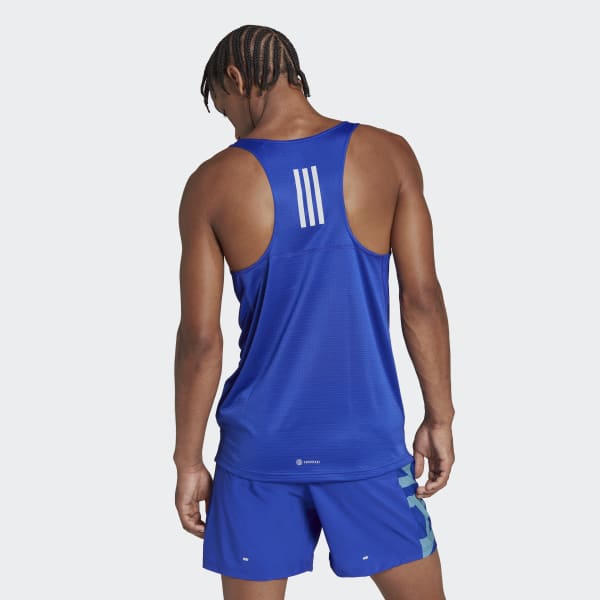 adidas Own the Run Singlet - Blue | adidas Australia