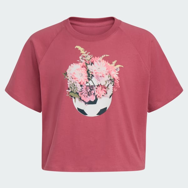 adidas Short Sleeve Waist Length Raglan Tee - Red | Free Shipping with ...