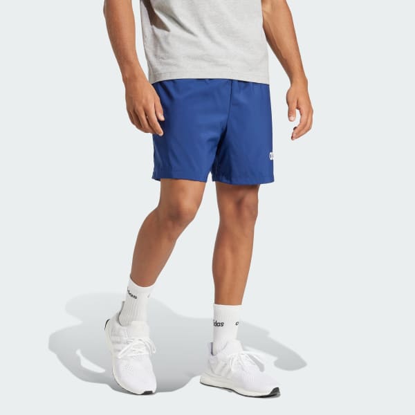 adidas Essentials Linear Logo Shorts - Blue | adidas Australia