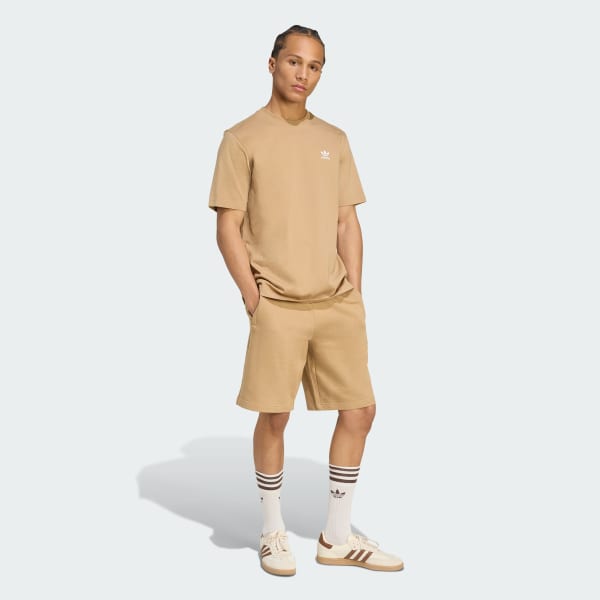 adidas Essentials Trefoil Shorts - Beige | adidas UK