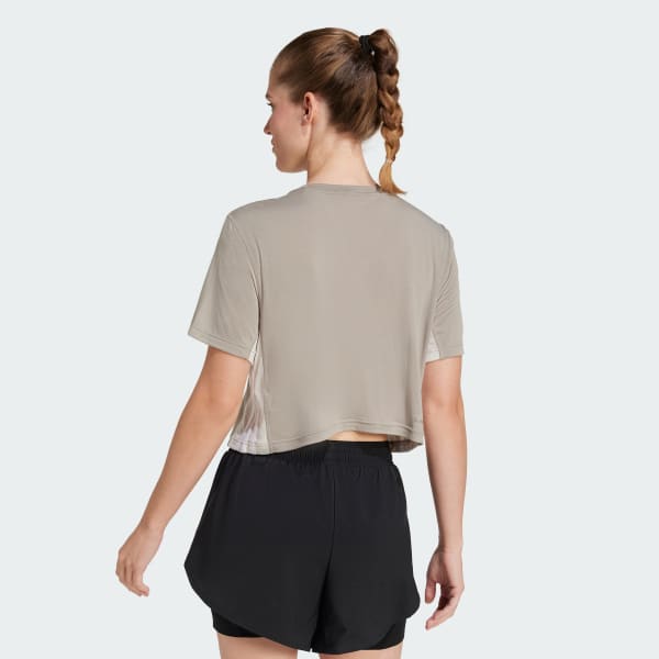 Camiseta Treino Essentials Colorblock - Bege adidas | adidas Brasil