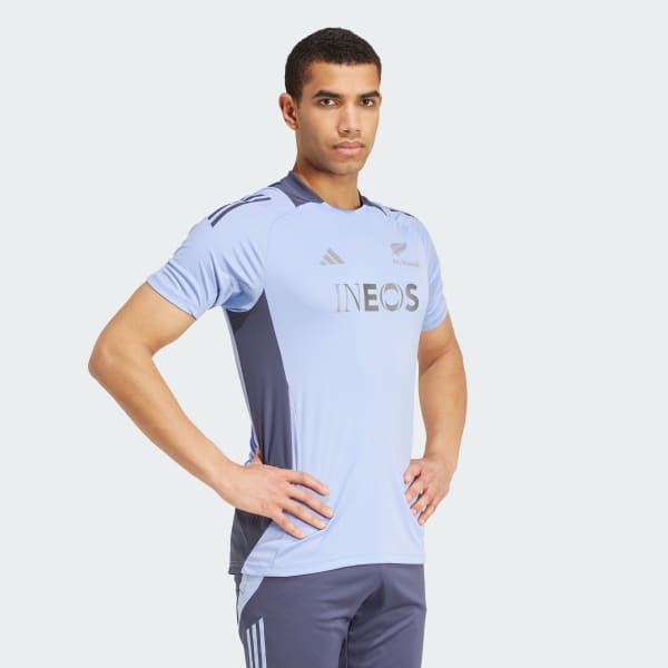 adidas All Blacks Rugby AEROREADY Short Sleeve Tee - Blue | adidas ...