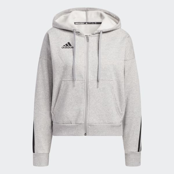 adidas Full-Zip Hoodie - Grey | Free Shipping with adiClub | adidas US