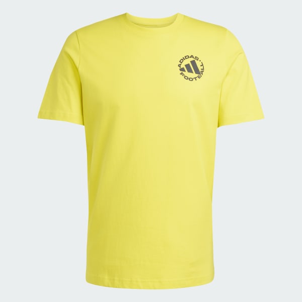 adidas Football Sticker Graphic T-Shirt - Yellow | adidas UK