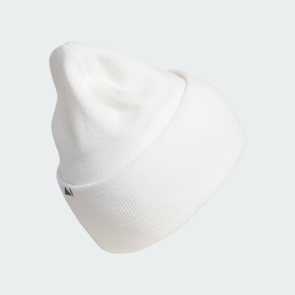 adidas Postseason Wide Cuff Fold Beanie - White | Free Shipping with ...