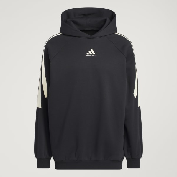 adidas Basketball 3-Stripes Fleece Hoodie (Gender Neutral) - Black ...