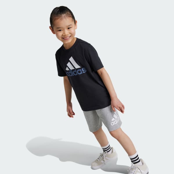 adidas Essentials Logo Tee and Short Set - Black | adidas Australia