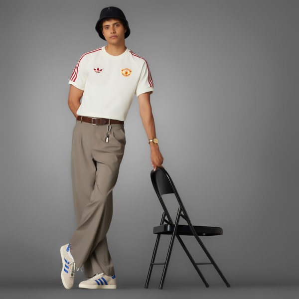 adidas Manchester United Adicolor Classics 3-Stripes Tee - White ...