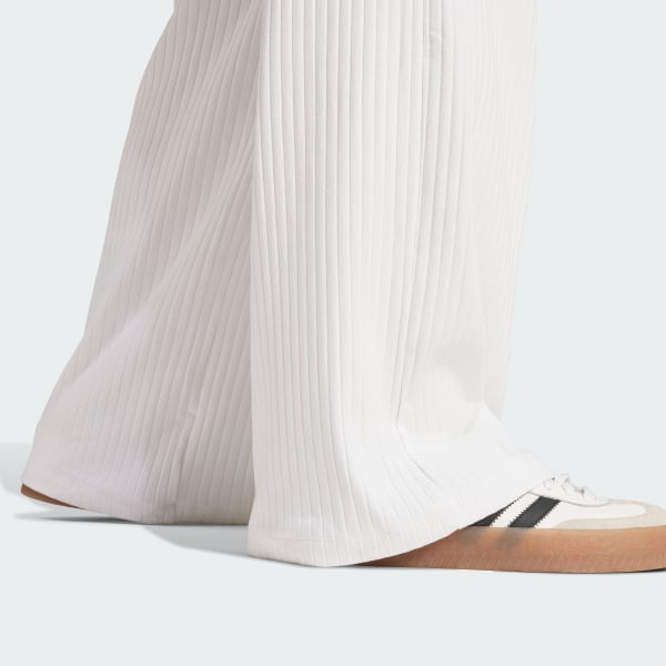 adidas Essentials Wide Rib Pants - White | adidas UK