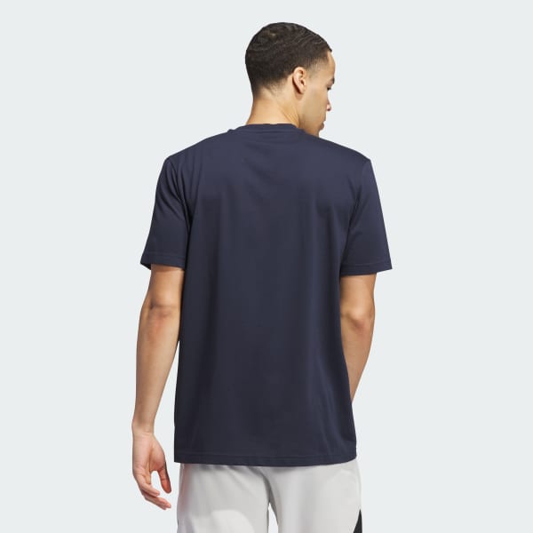 adidas Worldwide Hoops Logo Performance Graphic Tee - Blue | Free ...