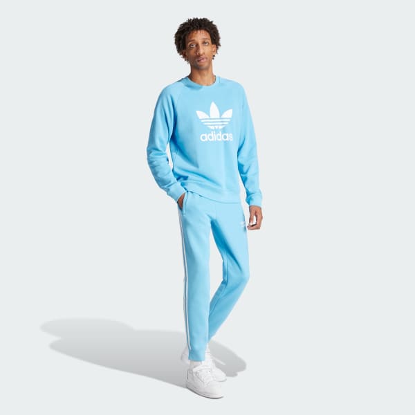 Moletom Adicolor Classics Trefoil Crewneck - Azul adidas | adidas Brasil