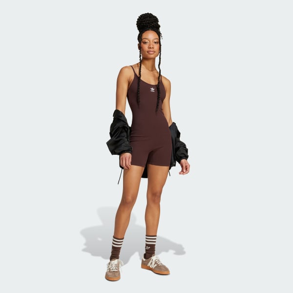 adidas Essentials Rib Bodysuit - Brown | Free Shipping with adiClub ...