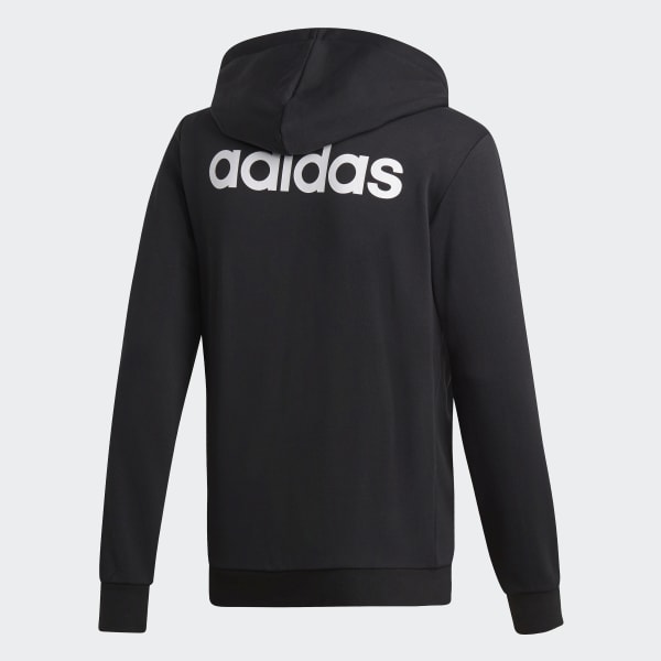 Adidas Essentials Linear French Terry Hoodie Black Adidas Uk