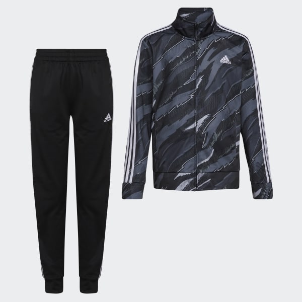 adidas Printed Tricot Track Set - Black | Free Shipping with adiClub ...