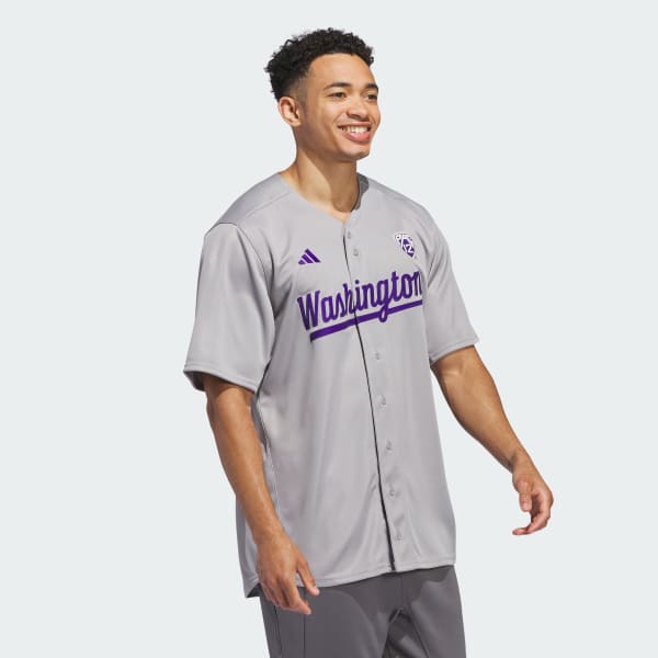adidas Washington Baseball Jersey - Grey | Free Shipping with adiClub ...