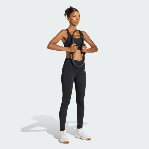 adidas Optime Essentials Workout Medium Support Bra - Black | adidas ...