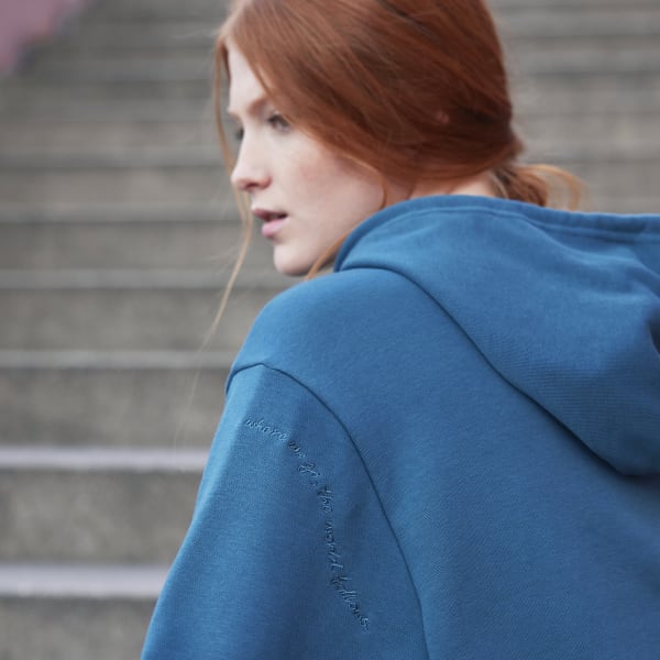 adidas French Terry Hoodie (Gender Neutral) - Blue | adidas Australia