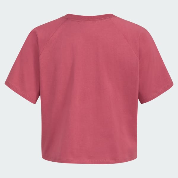 adidas Short Sleeve Waist Length Raglan Tee - Red | Free Shipping with ...