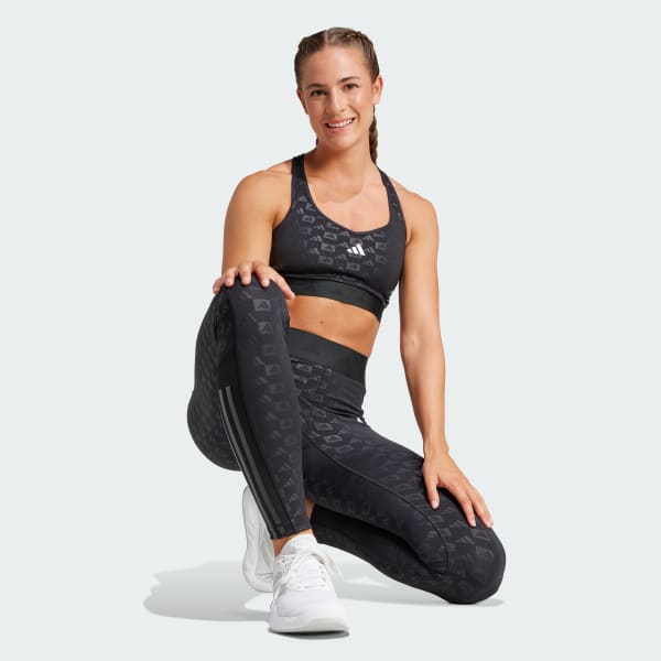 Adidas Hyperglam Full-Length Emboss Leggings International Shipping
